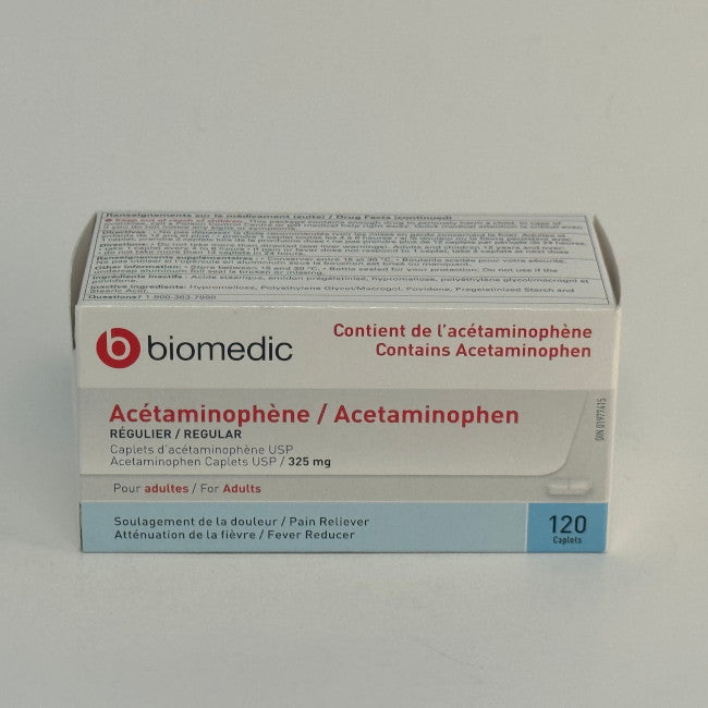 Biomedic Acetaminophen 325 mg (120 caplets) — Ingram Pharmacy