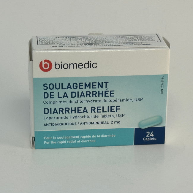Biomedic Diarrhea Relief 2mg (24 Caplets) — Ingram Pharmacy