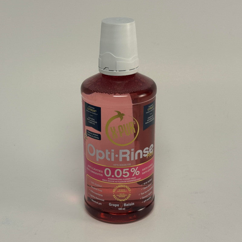 Grape X-PUR Opti Rinse 0.05% Sodium Fluoride with 10% Xylitol 500 mL ...