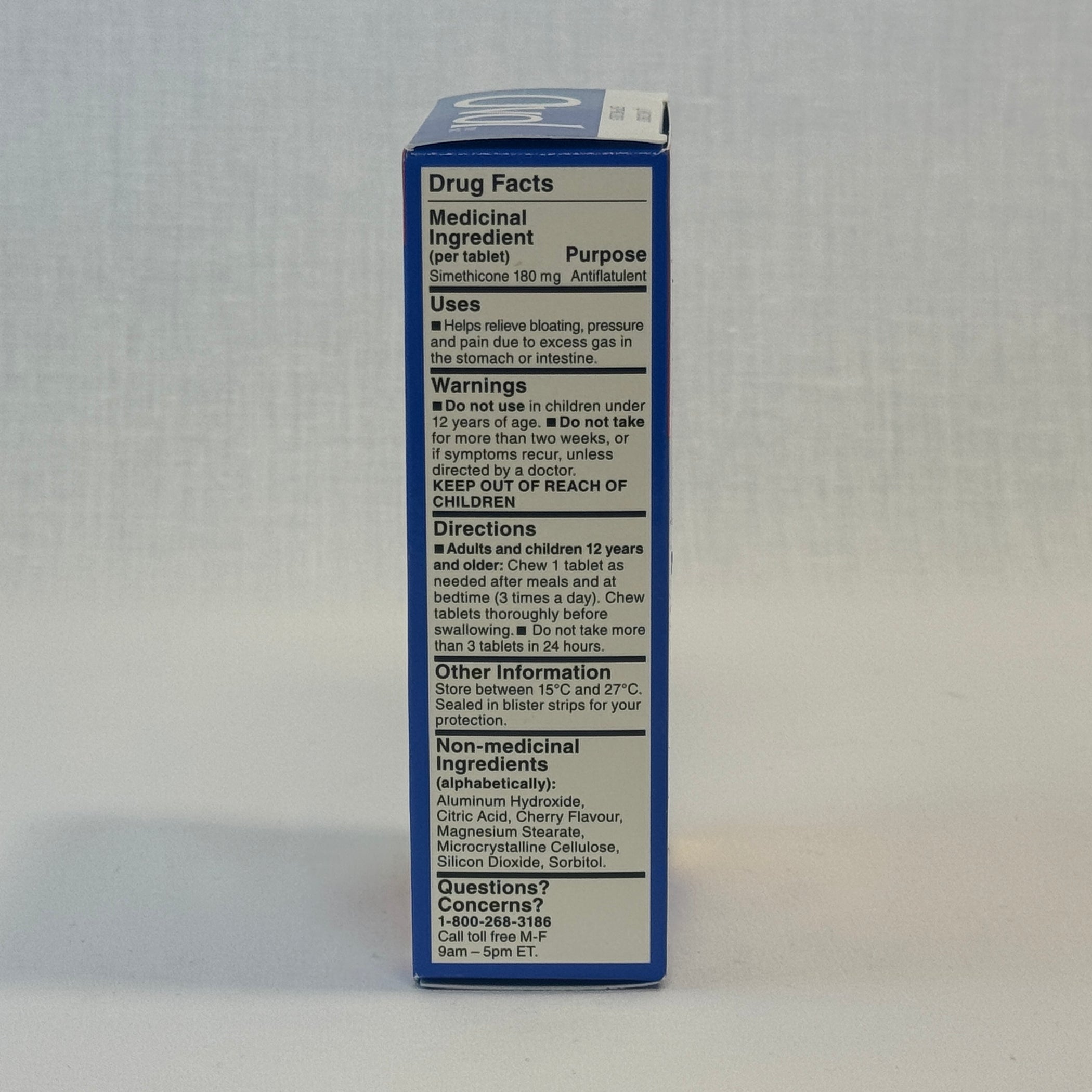 Ovol 180mg For Gas Pain, Pressure & Bloating - Cherry Flavoured (32 Ch ...